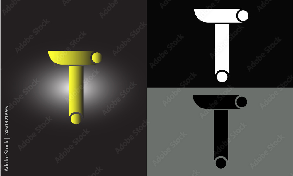 Grafic Vector Of Abstract letter T logo design. Creative,Premium ...