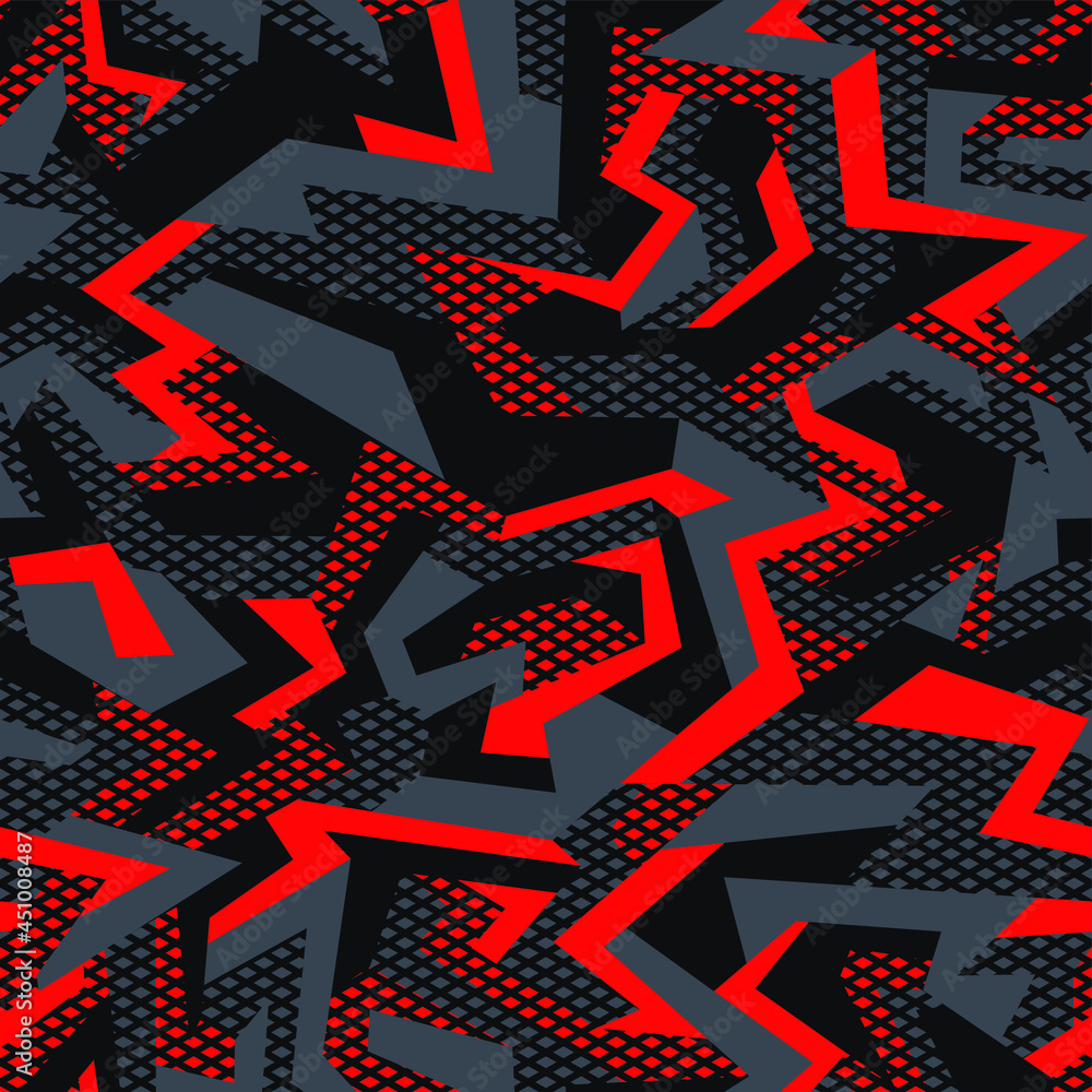 Geometric abstract urban camouflage texture seamless pattern. Modern ...