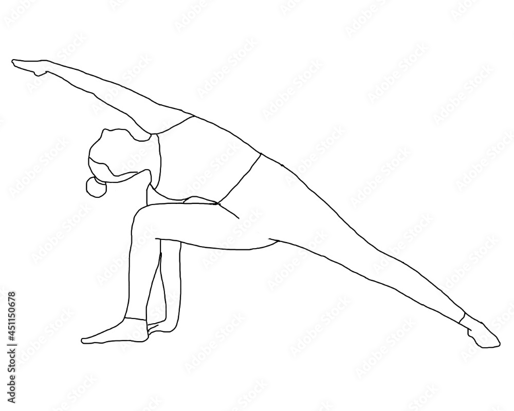 yoga, utthita parsvakonasana, extended side angle pose, standing side ...