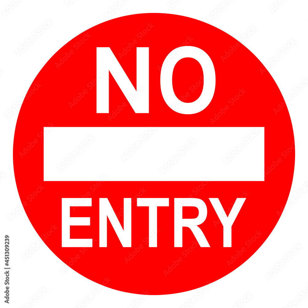 No Entry Sign. Vector ESP10 . Stock Vector | Adobe Stock