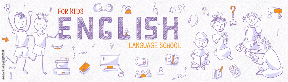 Header Children’s Language School or course. Teach and learn English ...