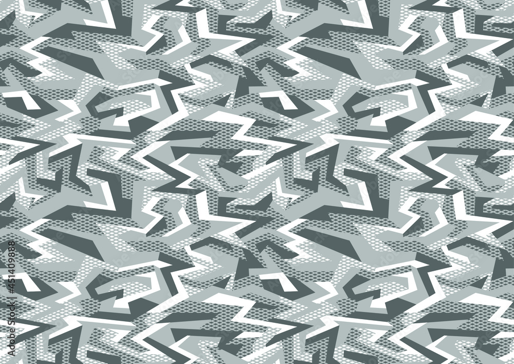Geometric abstract urban camouflage texture seamless pattern. Modern ...