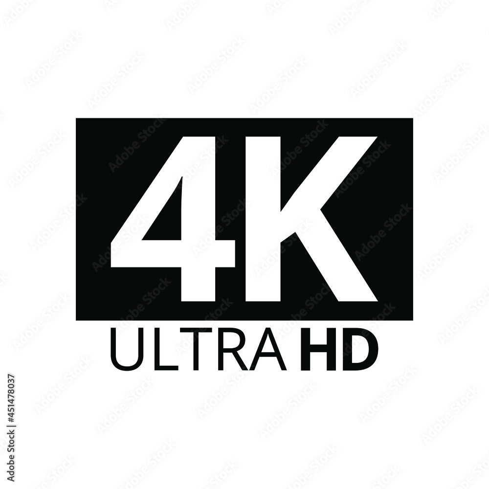4K UHD logo vector png Stock Vector | Adobe Stock