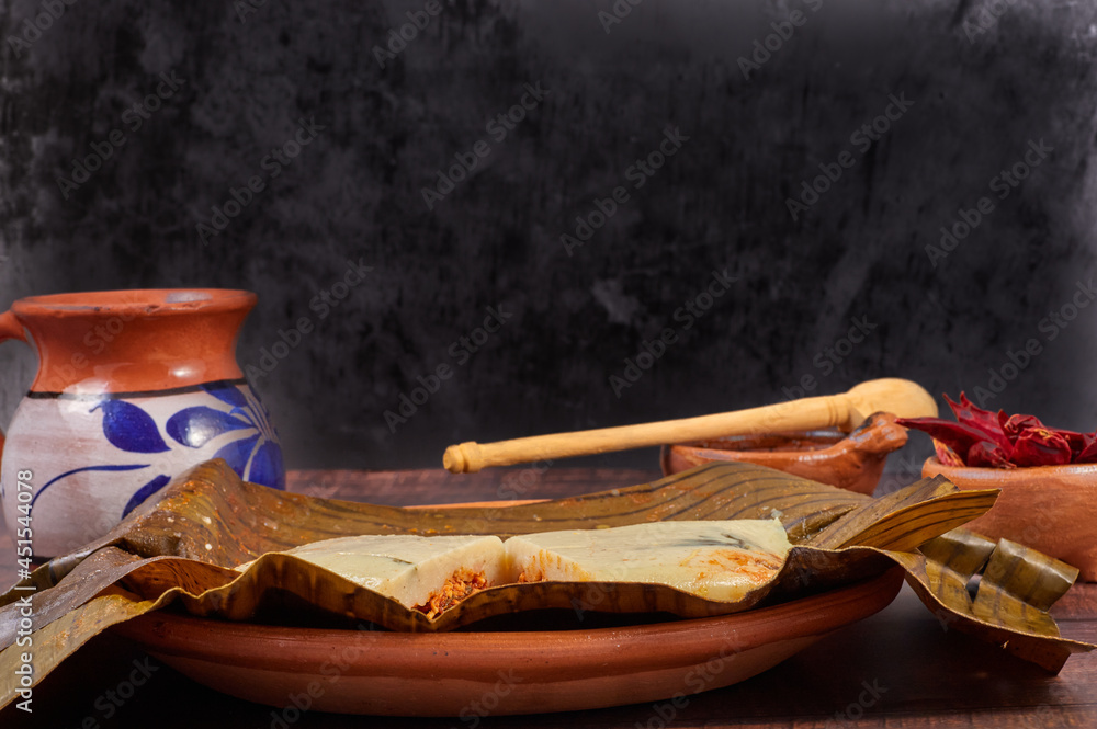 Comida típica mexicana, Tamales veracruzanos o jarochos, preparados con ...