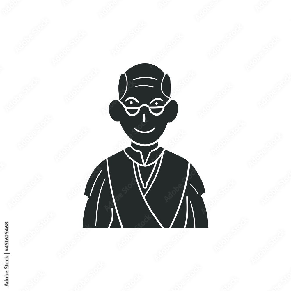 Judge Portrait Icon Silhouette Illustration. Court Law Vector Graphic ...