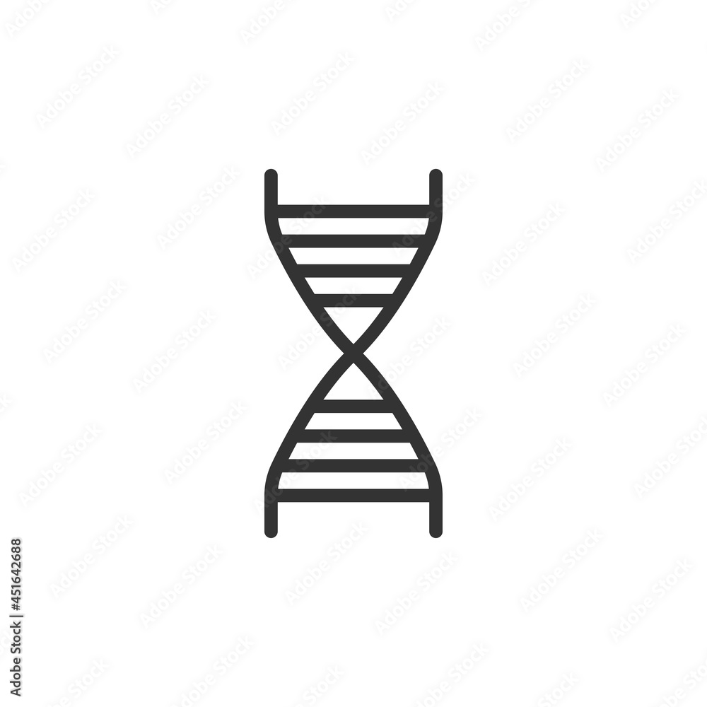 DNA icon isolated on white background. Anatomy symbol modern, simple ...