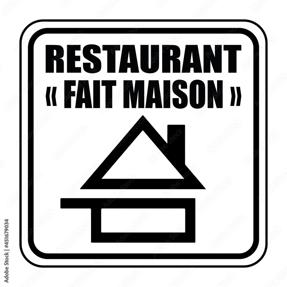 Logo fait maison. Restaurant. Stock Vector | Adobe Stock