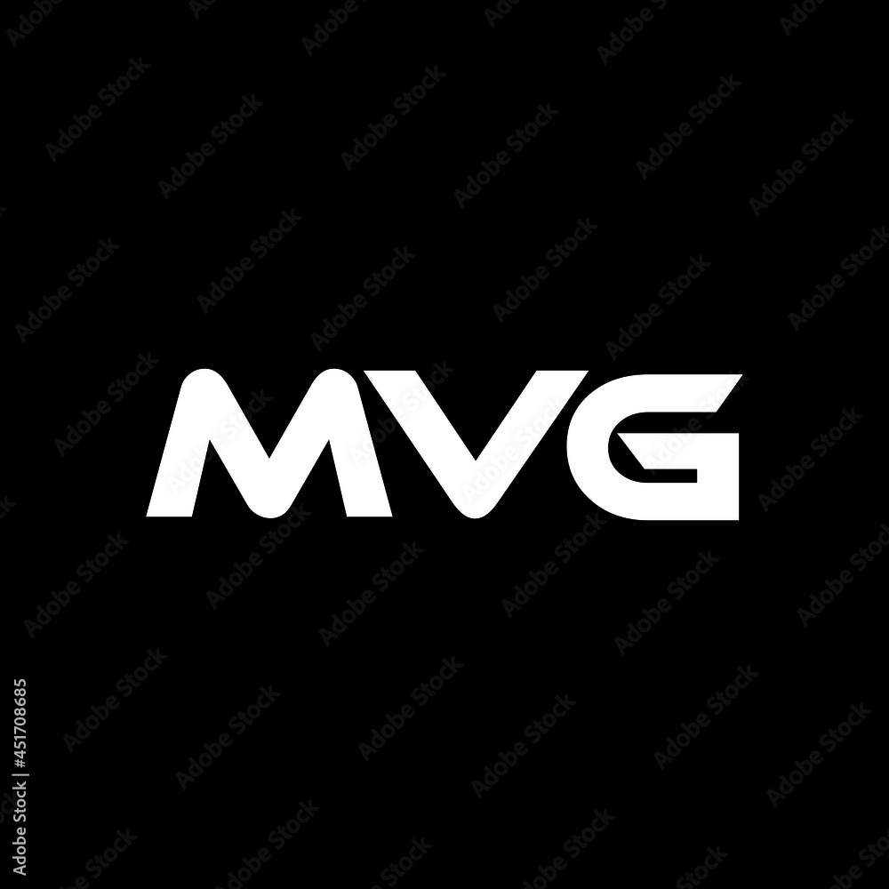 Stock-Vektorgrafik „MVG letter logo design with black background in ...