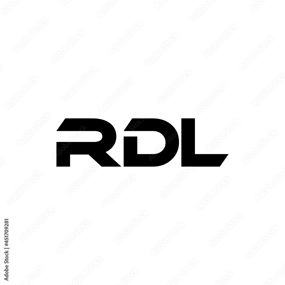 RDL letter logo design with white background in illustrator, vector ...