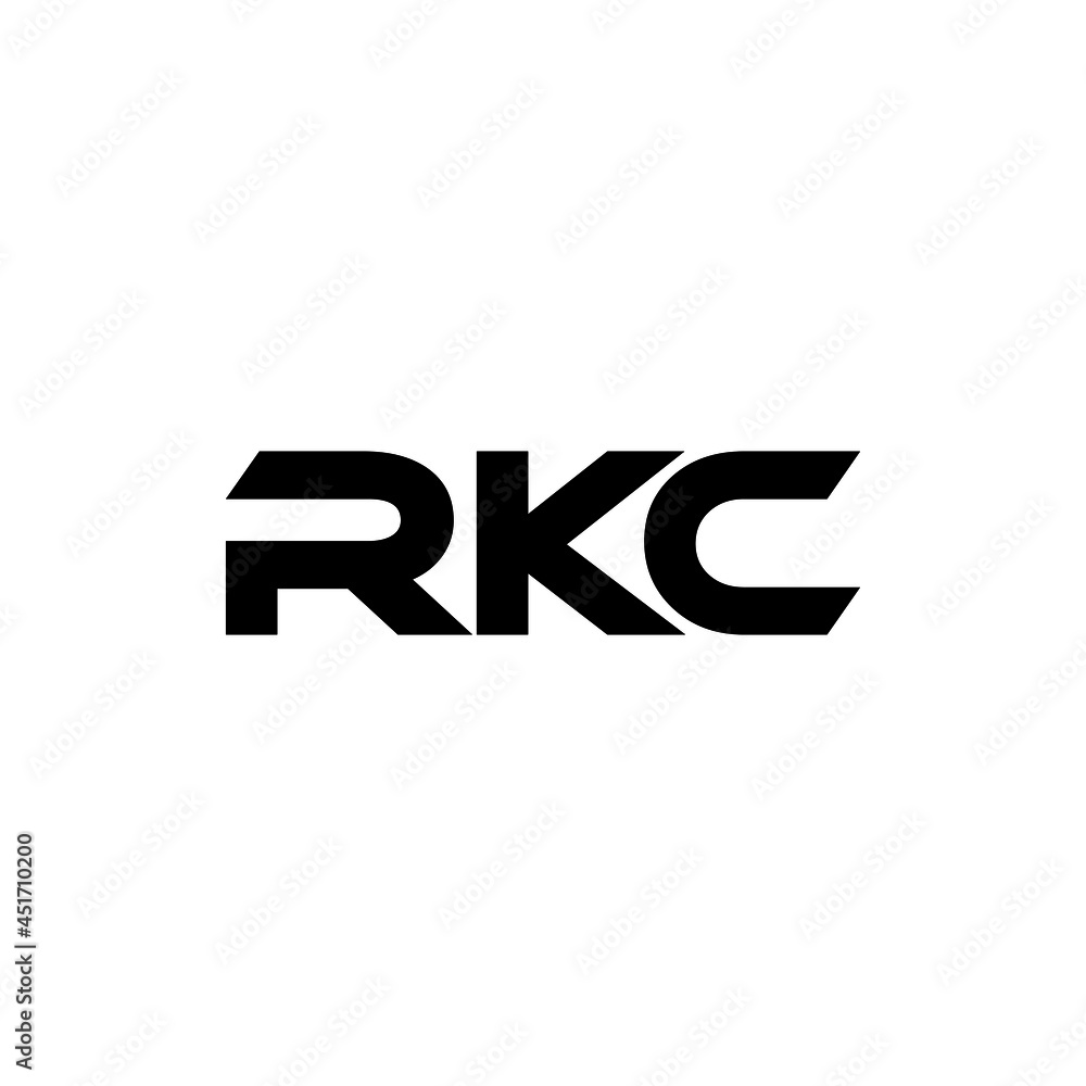 RKC letter logo design with white background in illustrator, vector ...