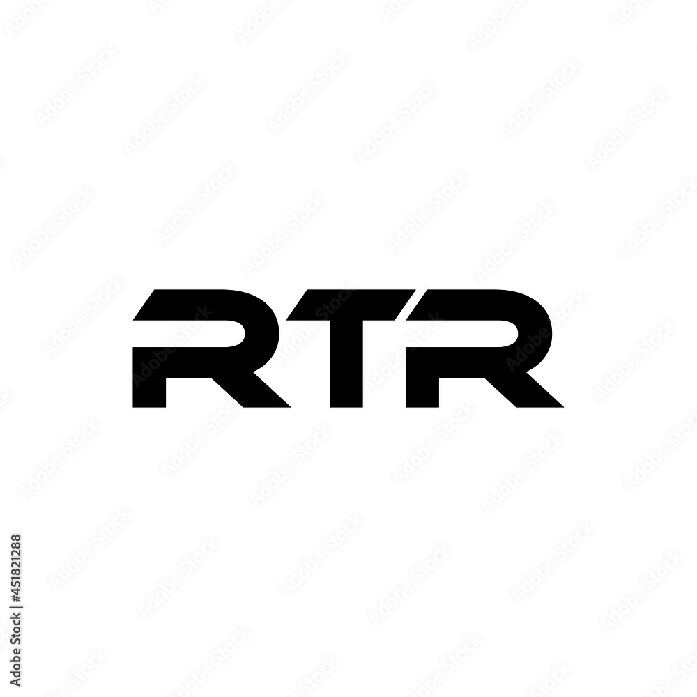 Stock-Vektorgrafik „RTR letter logo design with white background in ...
