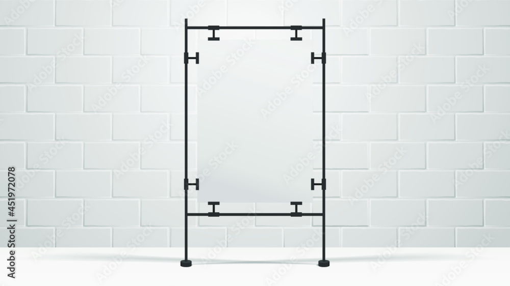 Image vectorielle Stock Interior vector poster mockup whith vertical ...