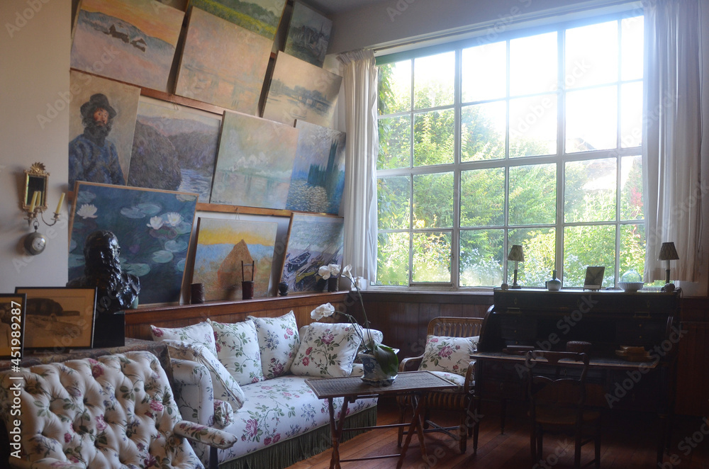 Inside the house of French impressionist painter Claude Monet in ...