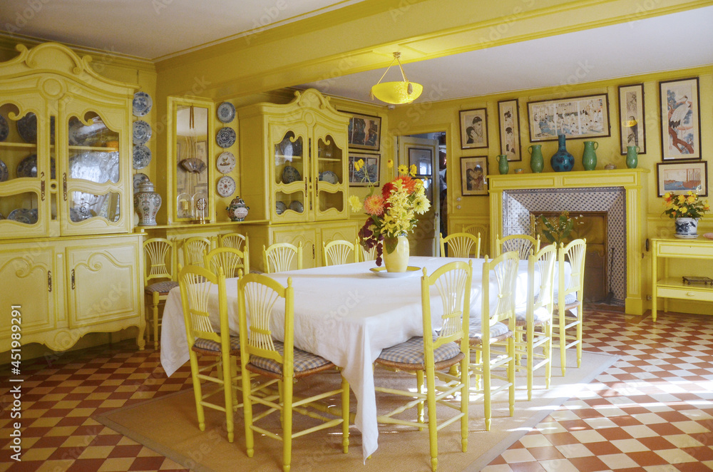 Monet’s Home at Giverny shares the beautiful and brightly painted rooms ...