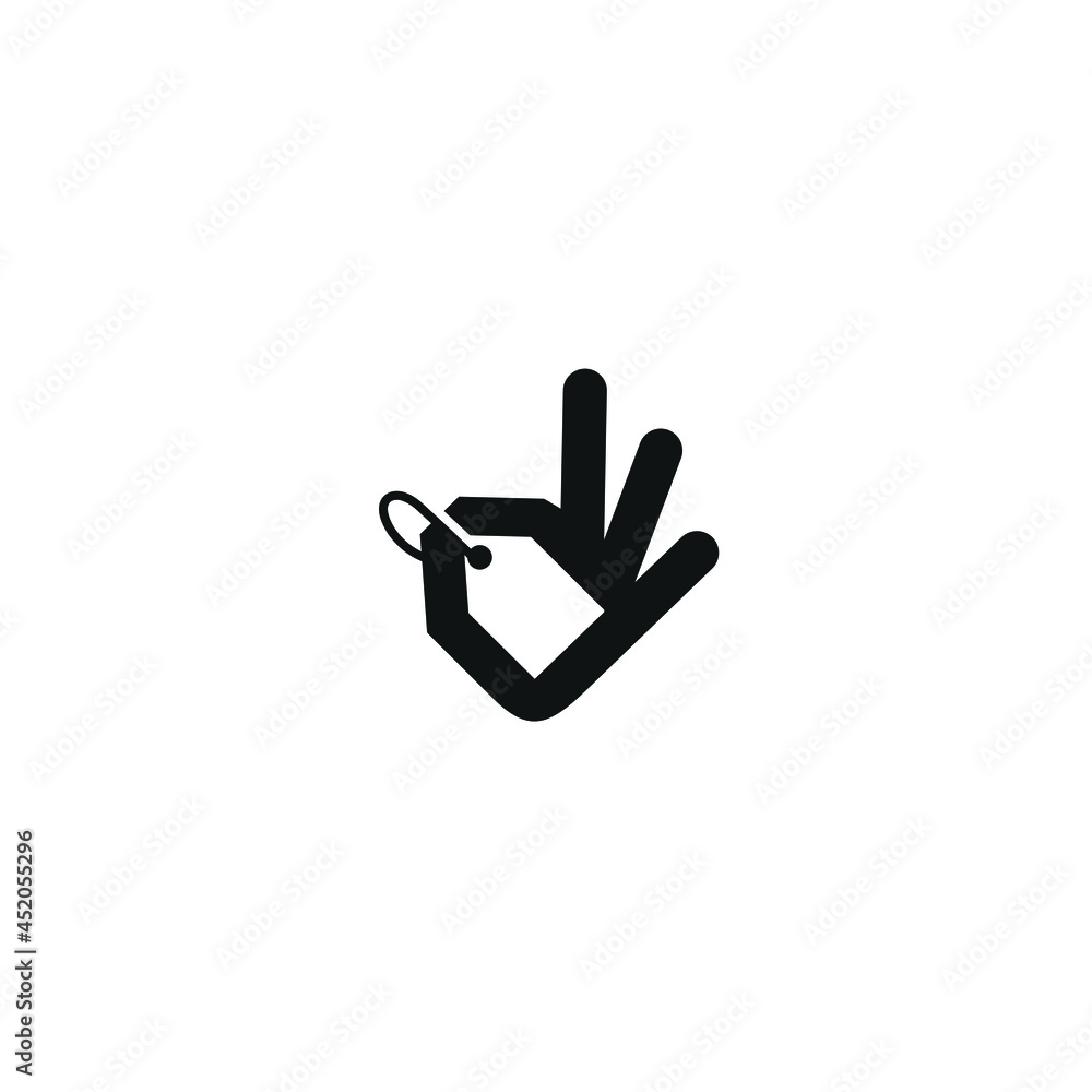 Ok logo design hands minimal modern style. Logo of bandrol vector ...
