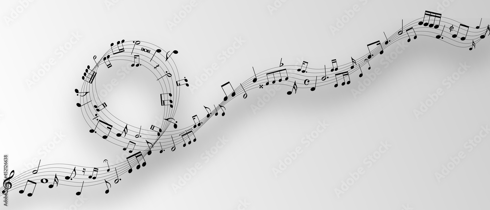 grey musical background illustration Stock Illustration | Adobe Stock
