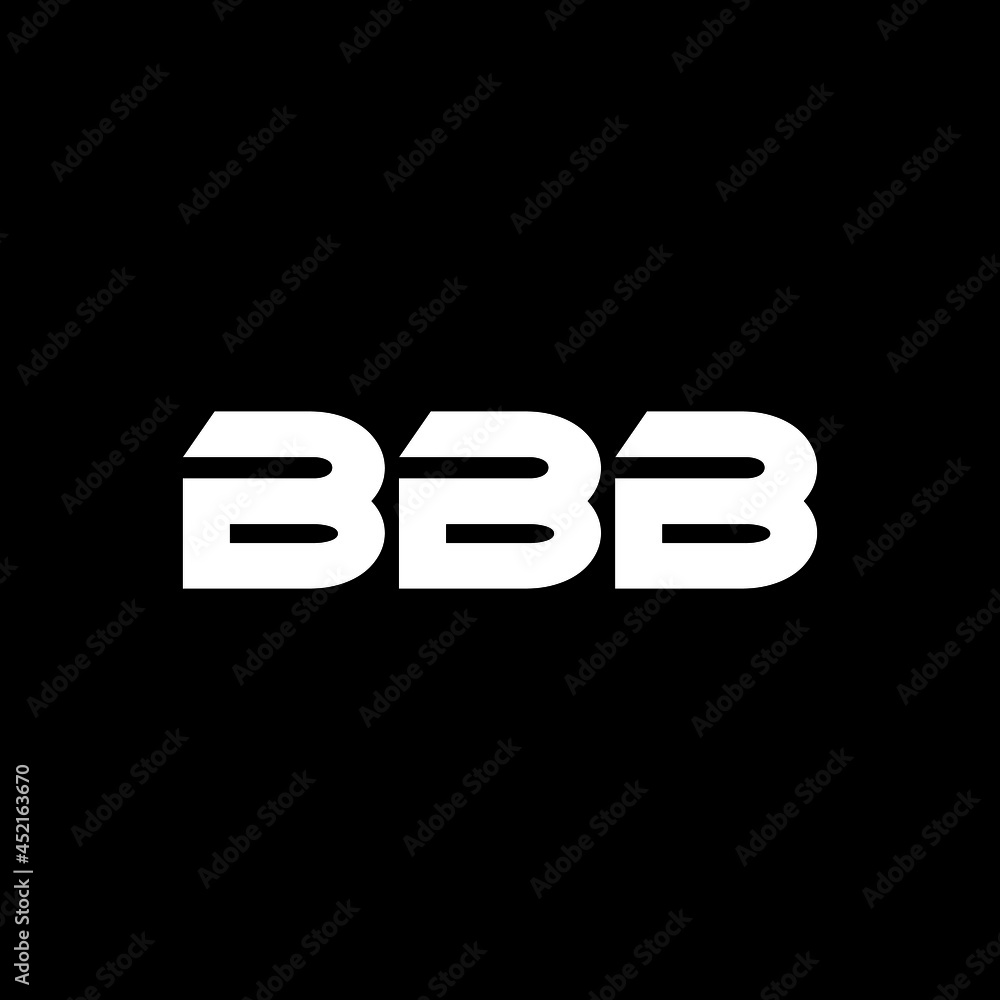 BBB letter logo design with black background in illustrator, vector ...