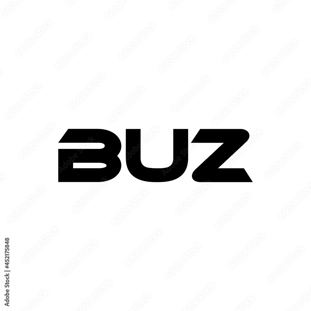 Stock-Vektorgrafik „BUZ letter logo design with white background in ...