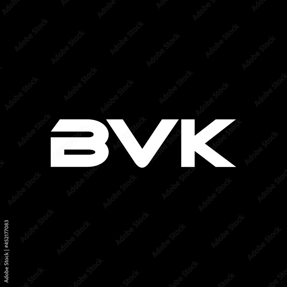 BVK letter logo design with black background in illustrator, vector ...