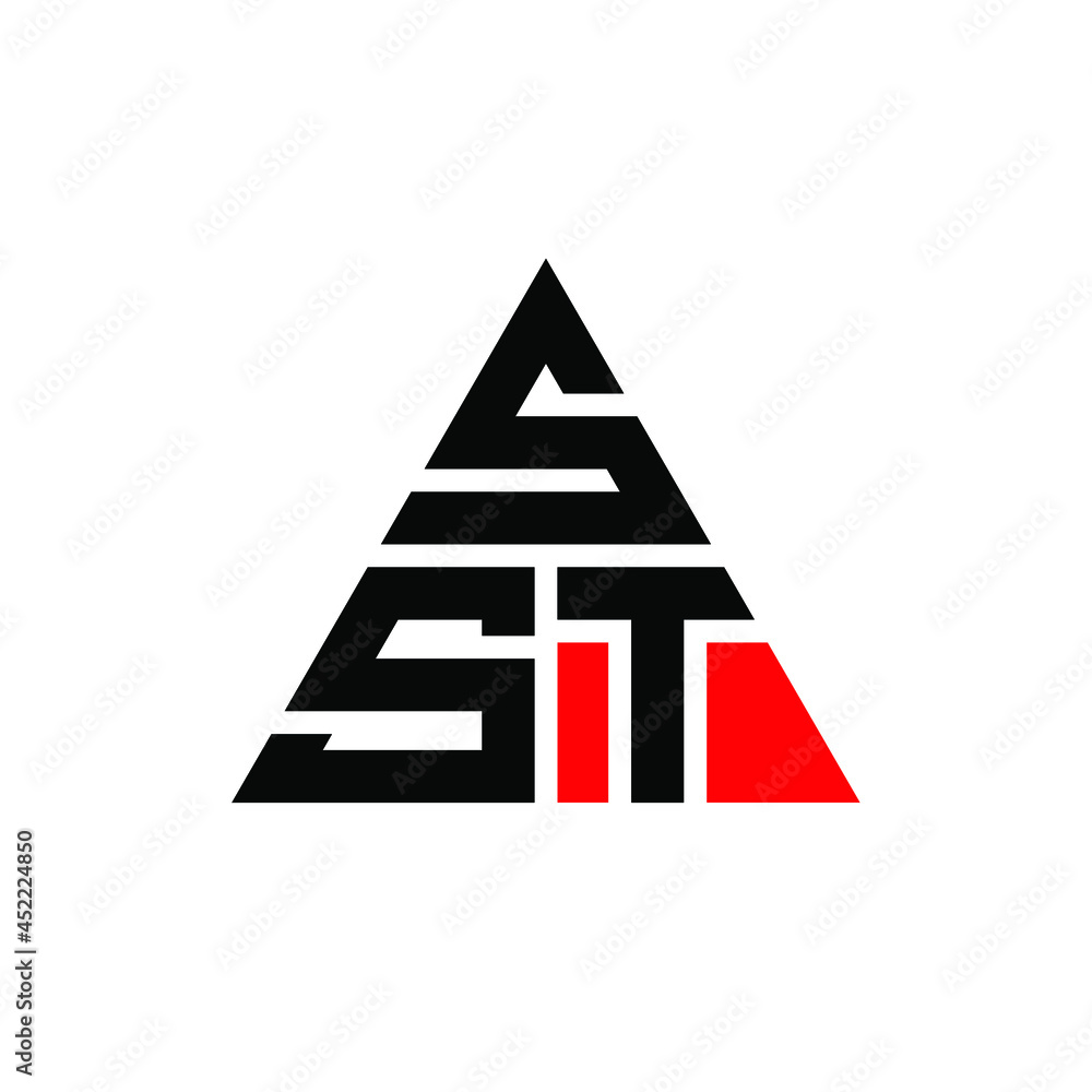 Vector de Stock SST triangle letter logo design with triangle shape ...