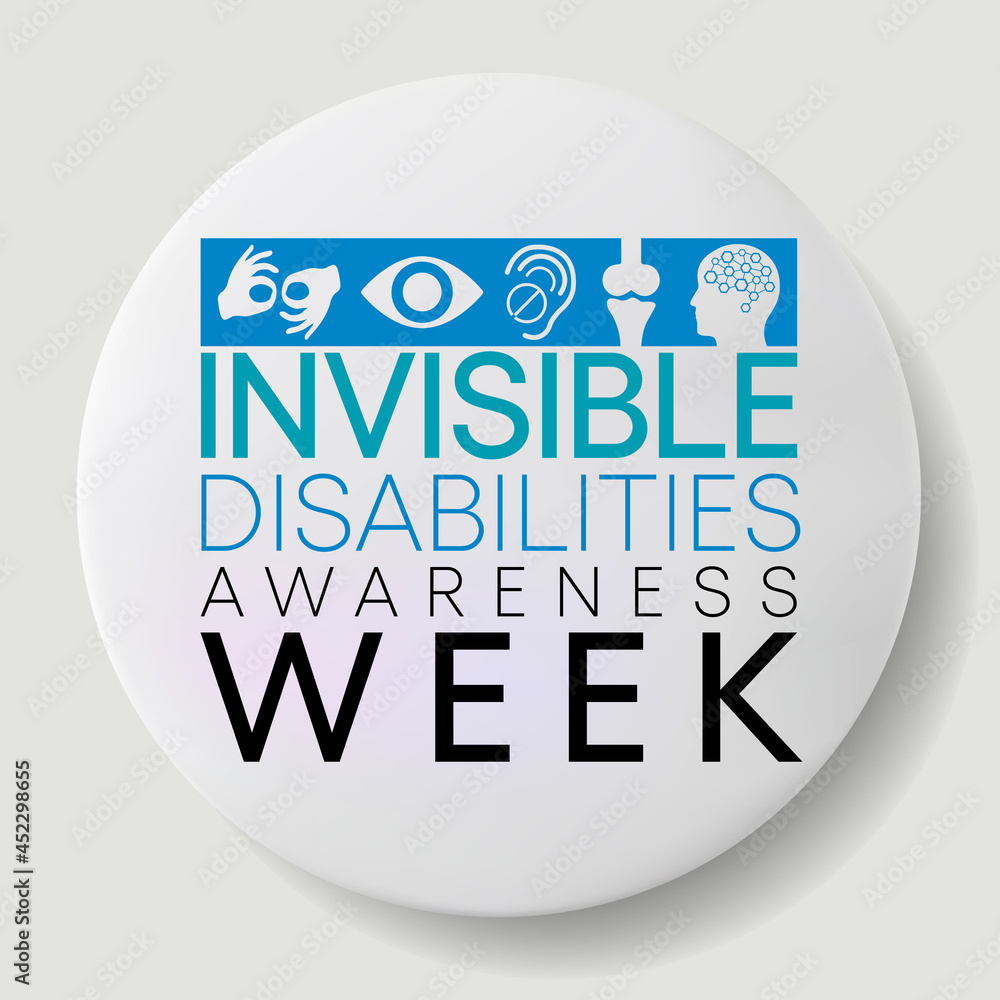 Stock-Vektorgrafik „Invisible Disabilities awareness week is observed ...