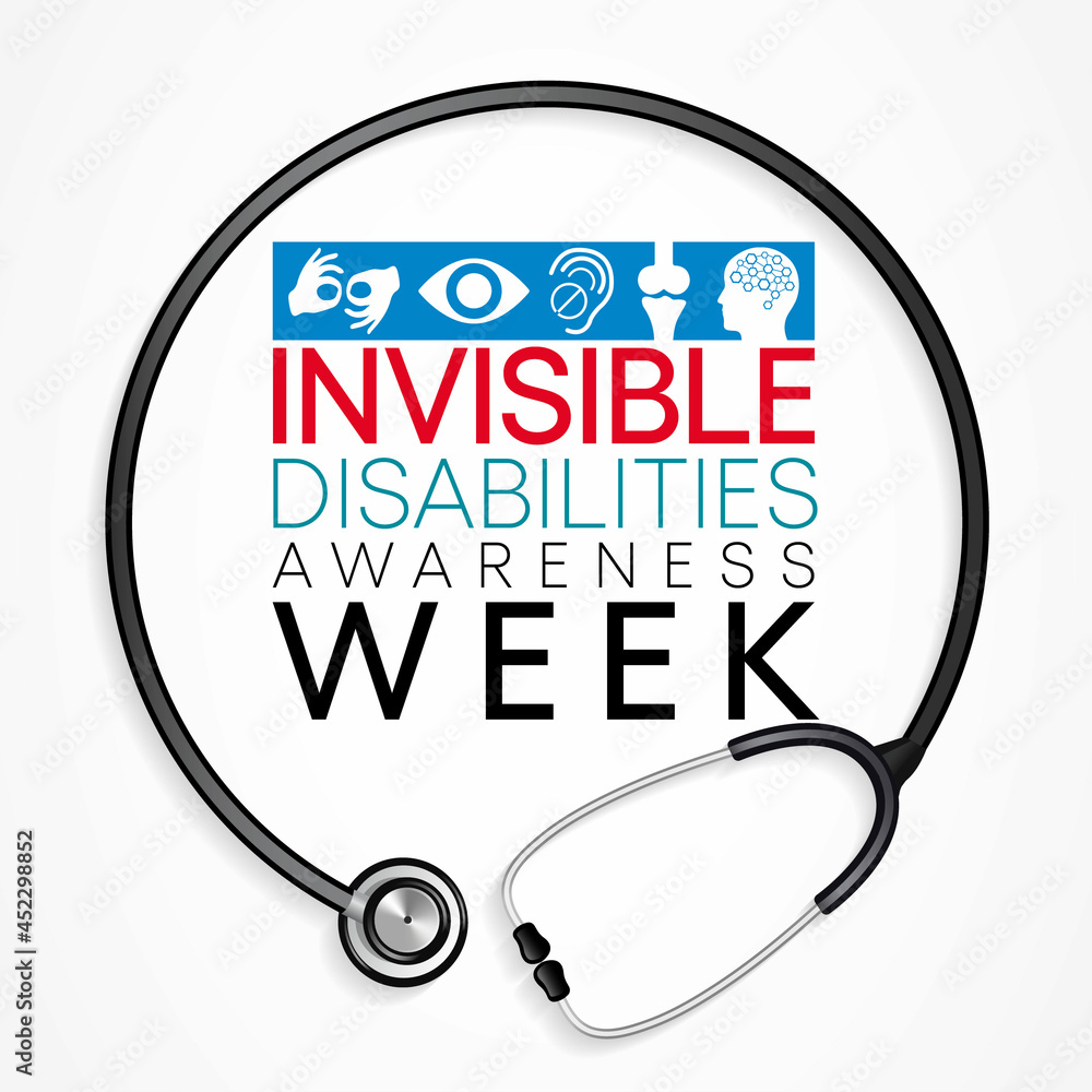 Image vectorielle Stock Invisible Disabilities awareness week is ...