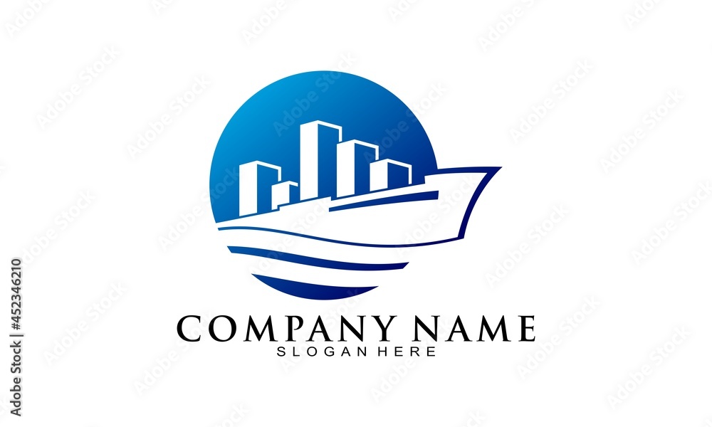 Modern ship logo vector Stock Vector | Adobe Stock