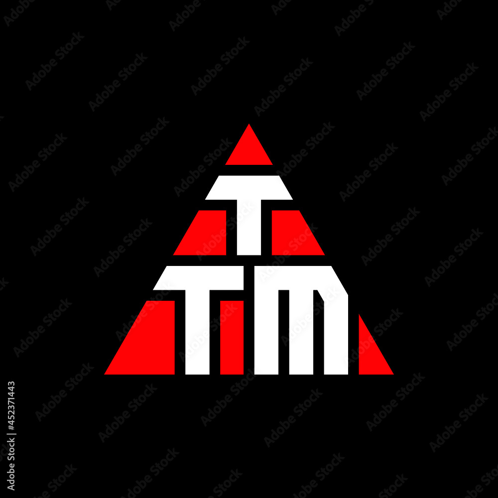 Image vectorielle Stock TTM triangle letter logo design with triangle ...