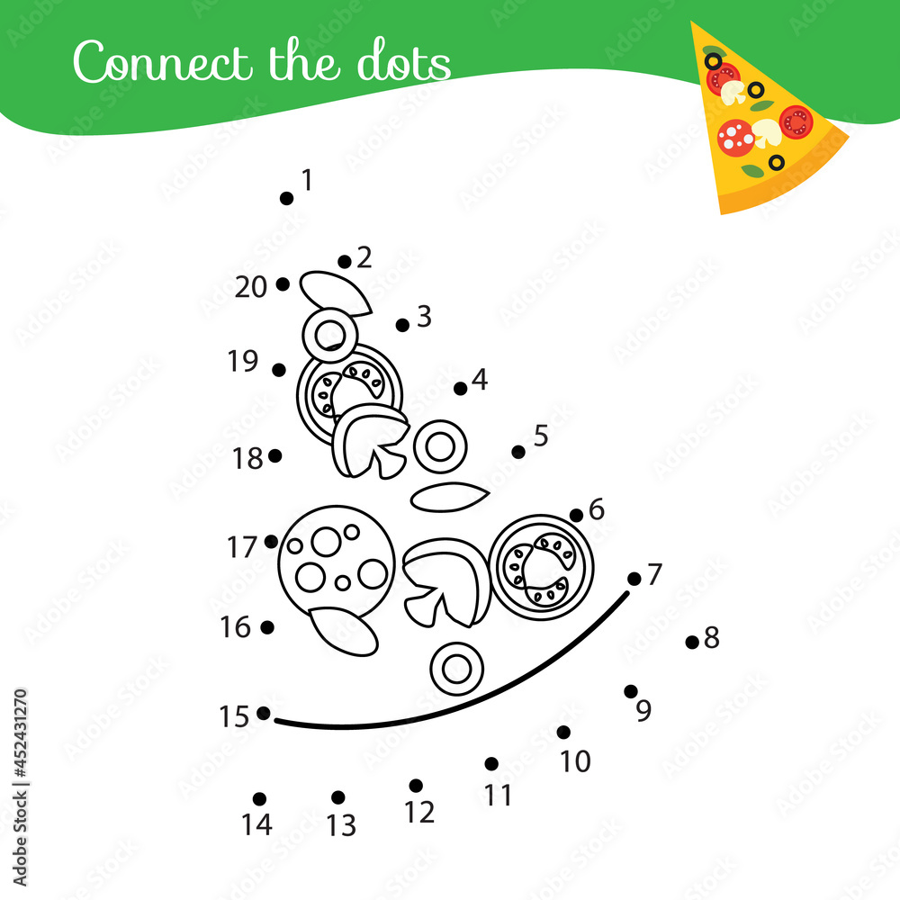 Vector de Stock Connect the dots. Dot to dot by numbers activity for ...