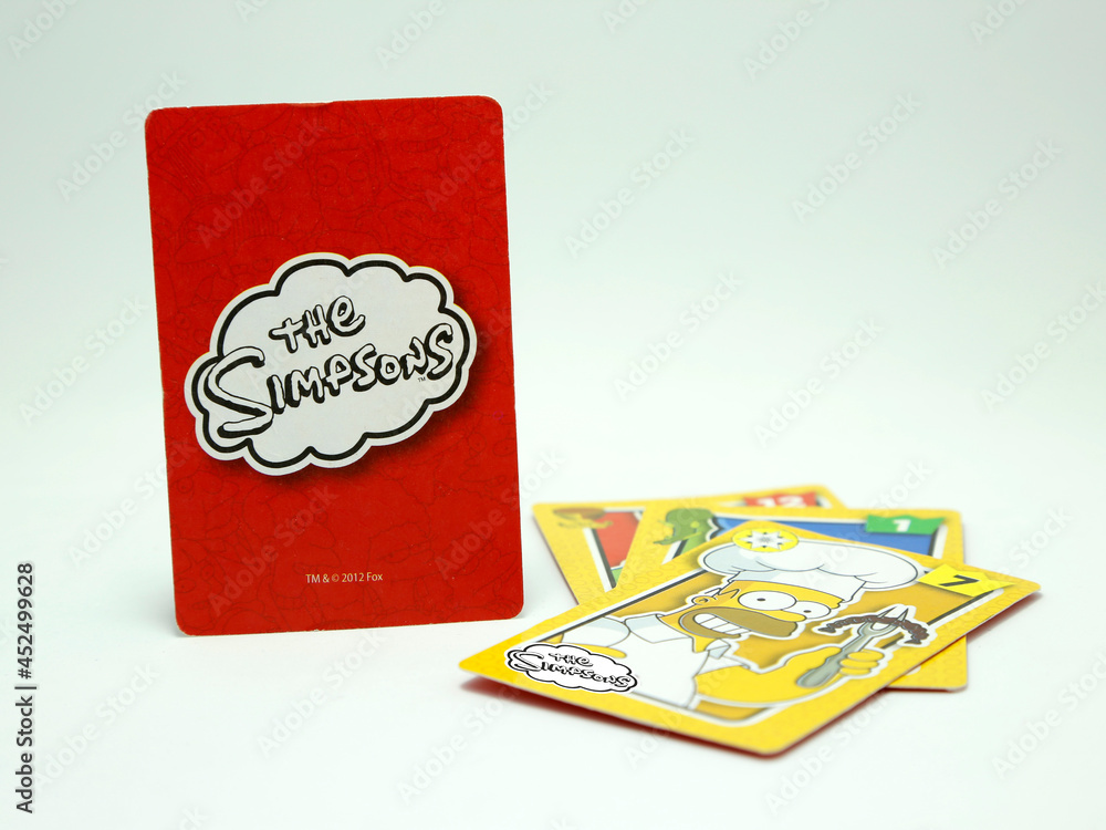 Стоковое фото « Playing card with the logo of the animated series The ...