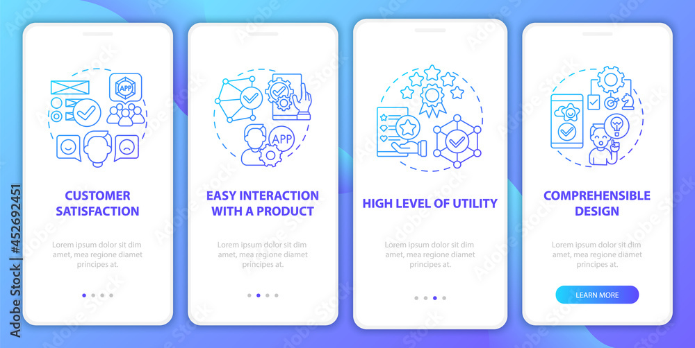 Usability Assessment Onboarding Mobile App Page Screen Customer Satisfaction Walkthrough 4