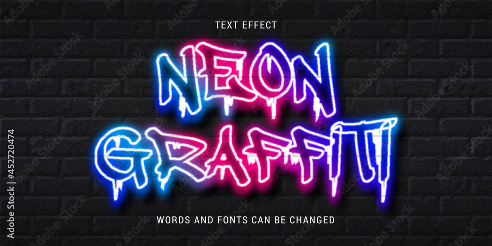 graffiti neon effect