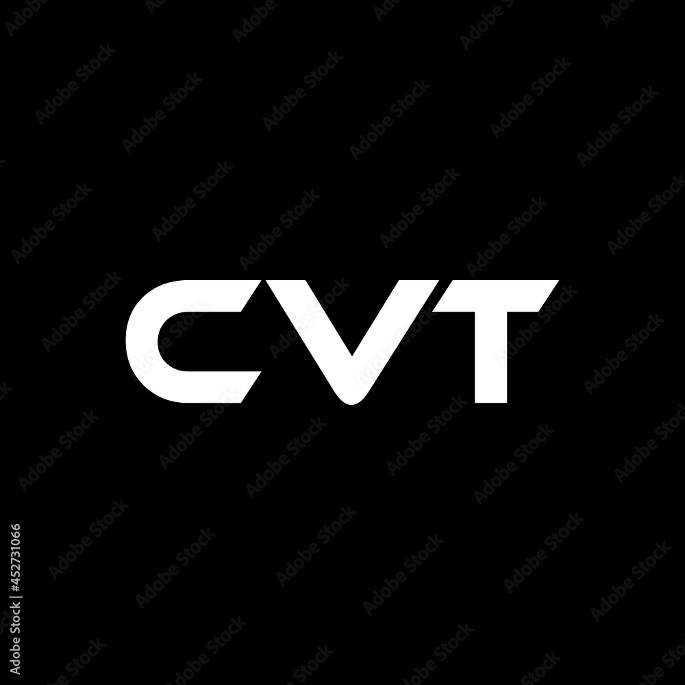 Stock-Vektorgrafik „CVT letter logo design with black background in ...