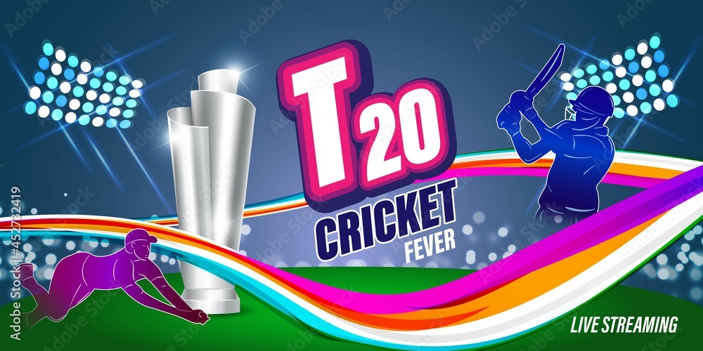 ICC Men's T20 World Cup cricket championship abstract background. Stock ...