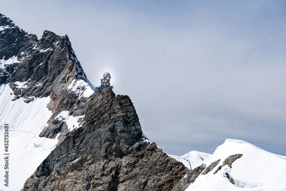 Foto de Stock Observatorium, Jungfraujoch, Top of Europe, Panorama ...