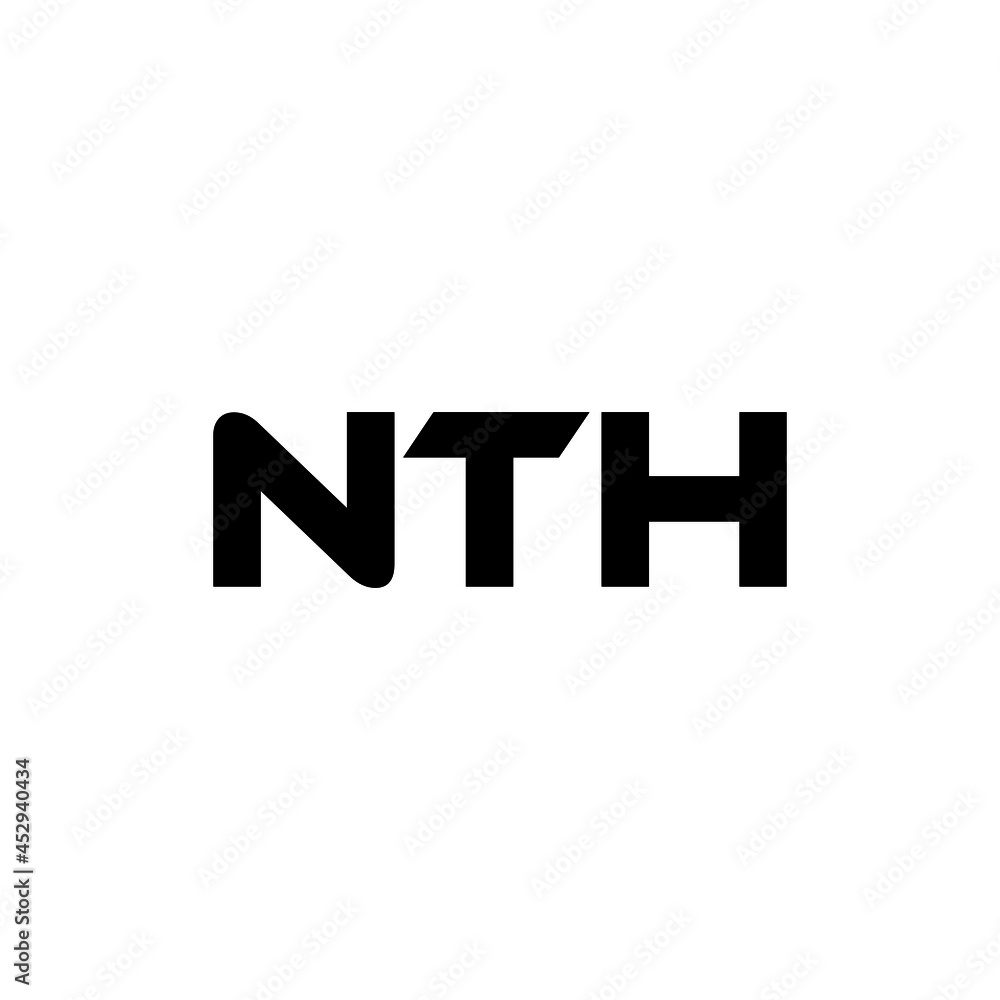 NTH letter logo design with white background in illustrator, vector ...