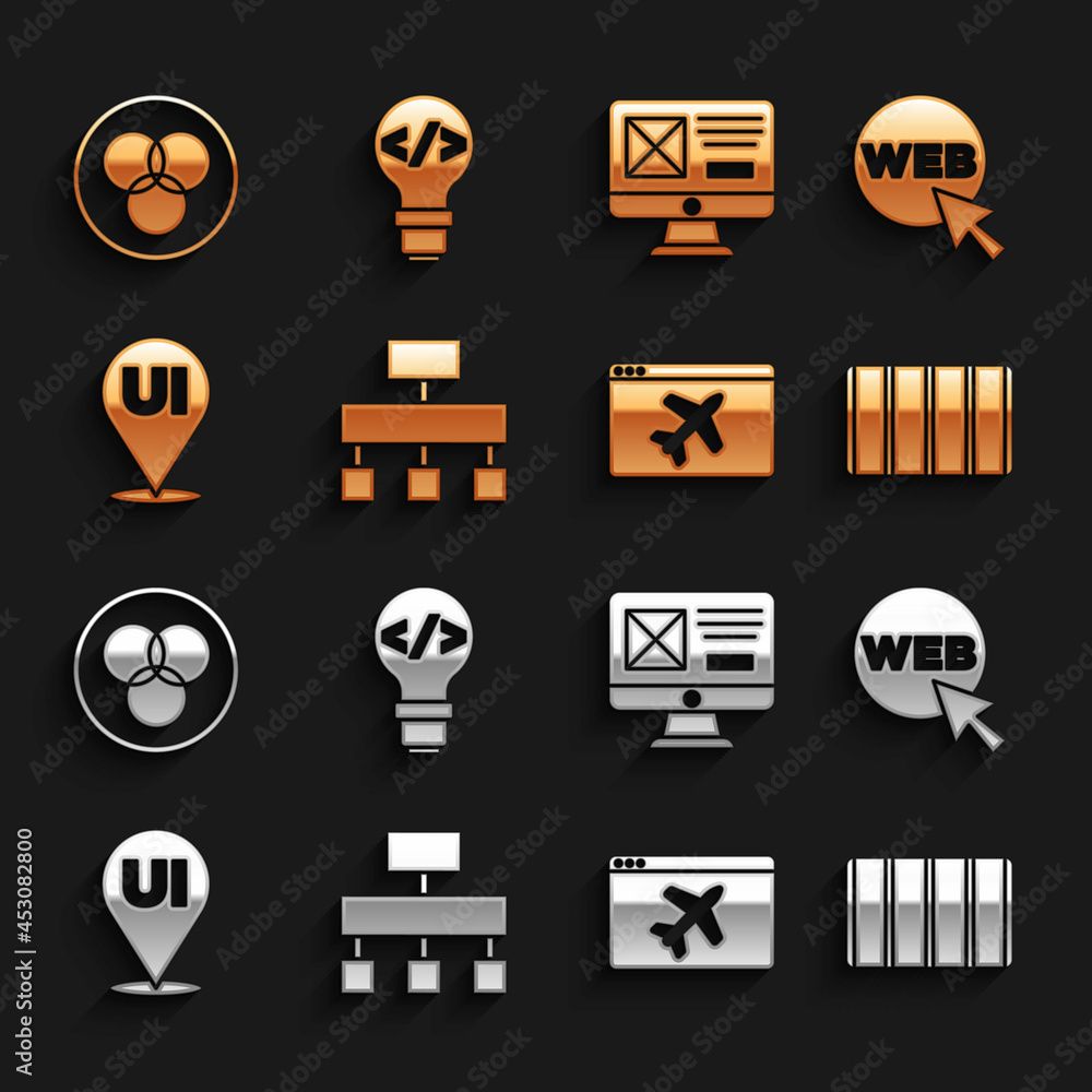 Set Site map, Web and graphic design, Color palette guide, Website template, UI UX, RGB CMYK ...