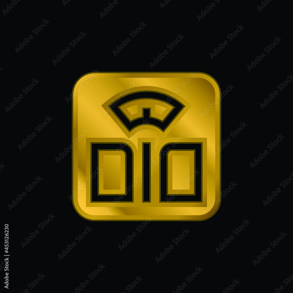 Body Scale gold plated metalic icon or logo vector Stock Vector | Adobe ...