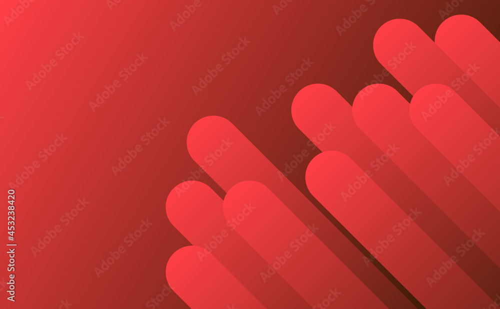 Abstract red gradient background, red curve line shape, background ...