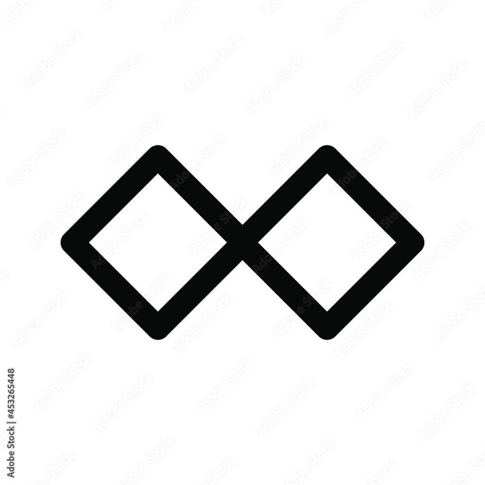 Infinity icon vector set. Mobius loop shape illustration sign ...