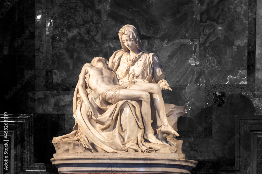 famous pieta from Michelangelo Inside the St Peter's basilica in the ...