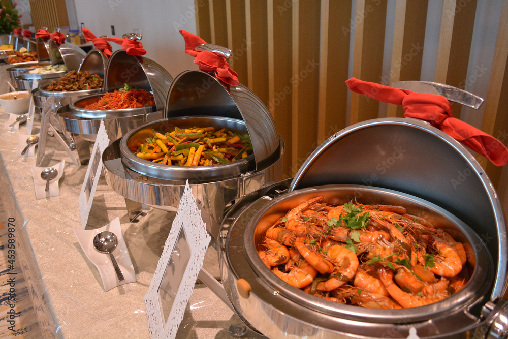 luxury wedding rom banquet sit down muslim buffet party catering with ...