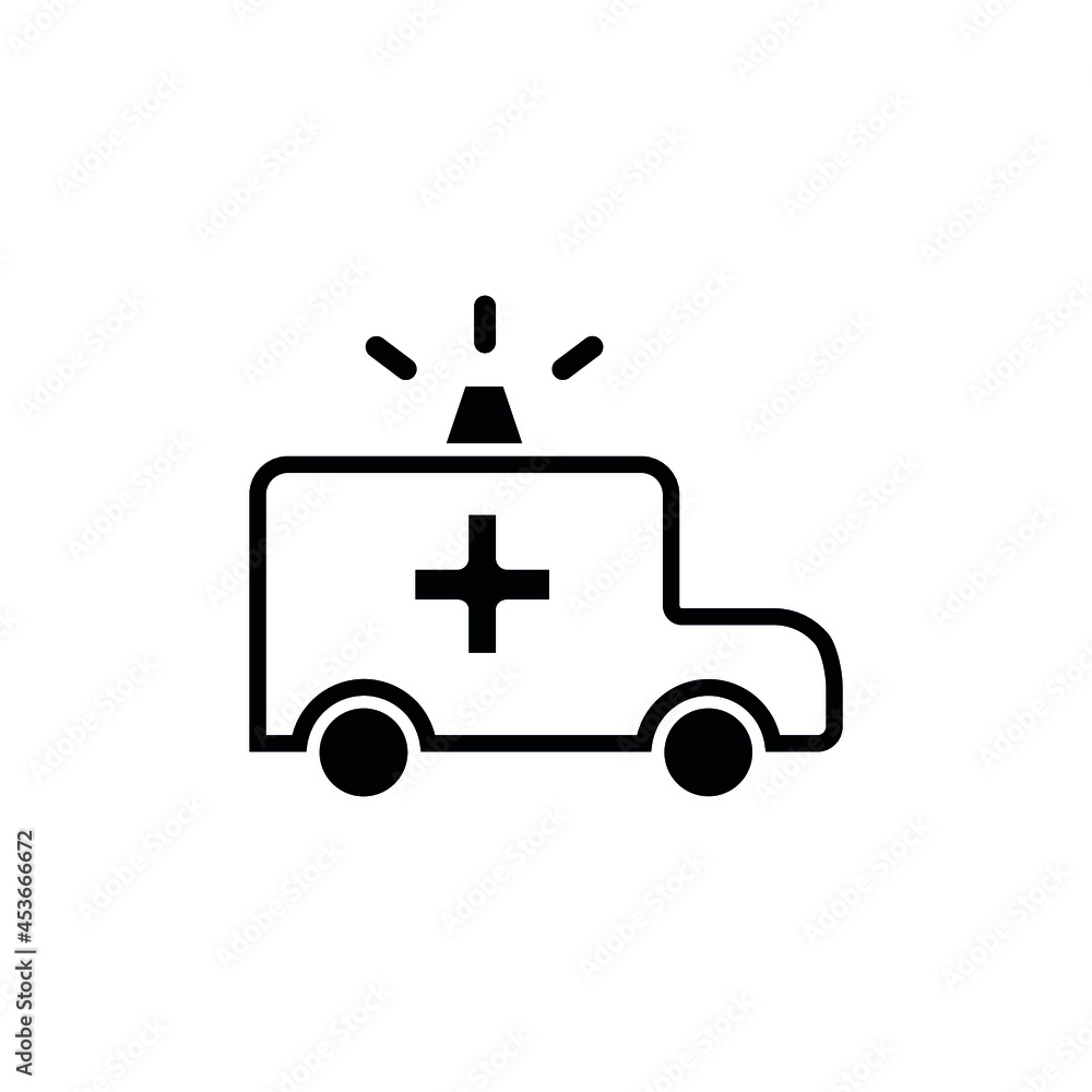 Ambulance icon set. Medical truck vector symbol. Stock Vector | Adobe Stock