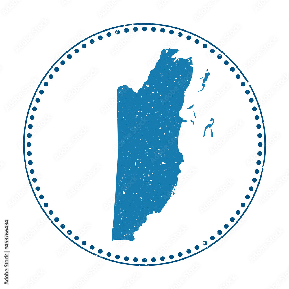 Belize sticker. Travel rubber stamp with map of country, vector ...