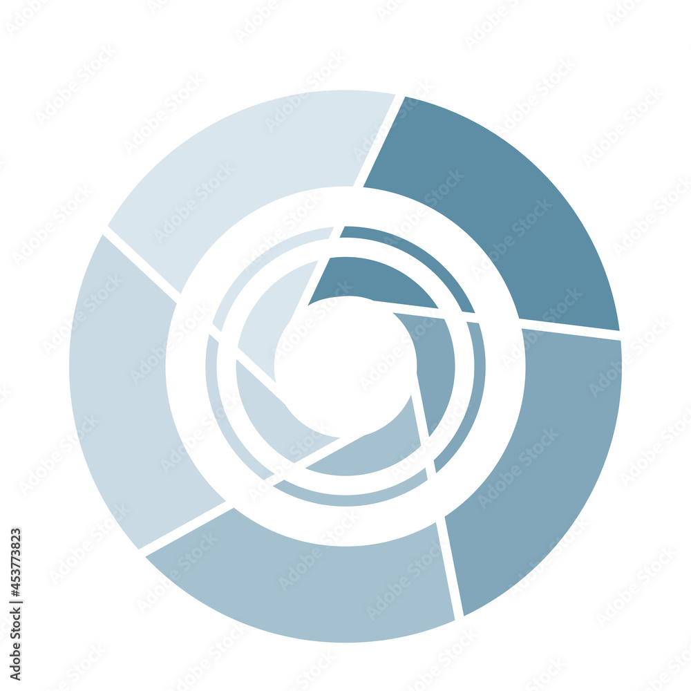 Infographics. Shutter type pie chart, chart chart, illustration, PDCA, business, process ...