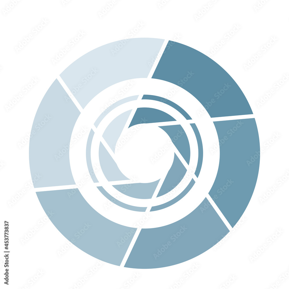 Infographics. Shutter type pie chart, chart chart, illustration, PDCA, business, process ...