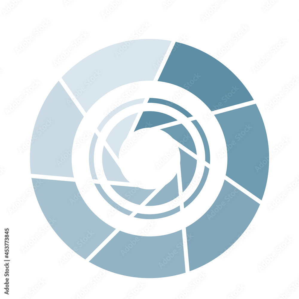 Infographics. Shutter type pie chart, chart chart, illustration, PDCA, business, process ...