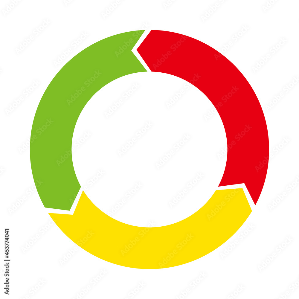 Infographics. Pie chart divided into three, chart chart, illustration ...