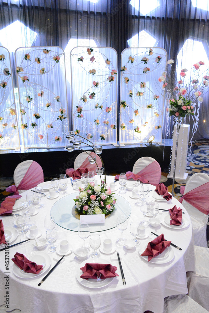 luxury wedding rom banquet sit down buffet party dining catering with ...