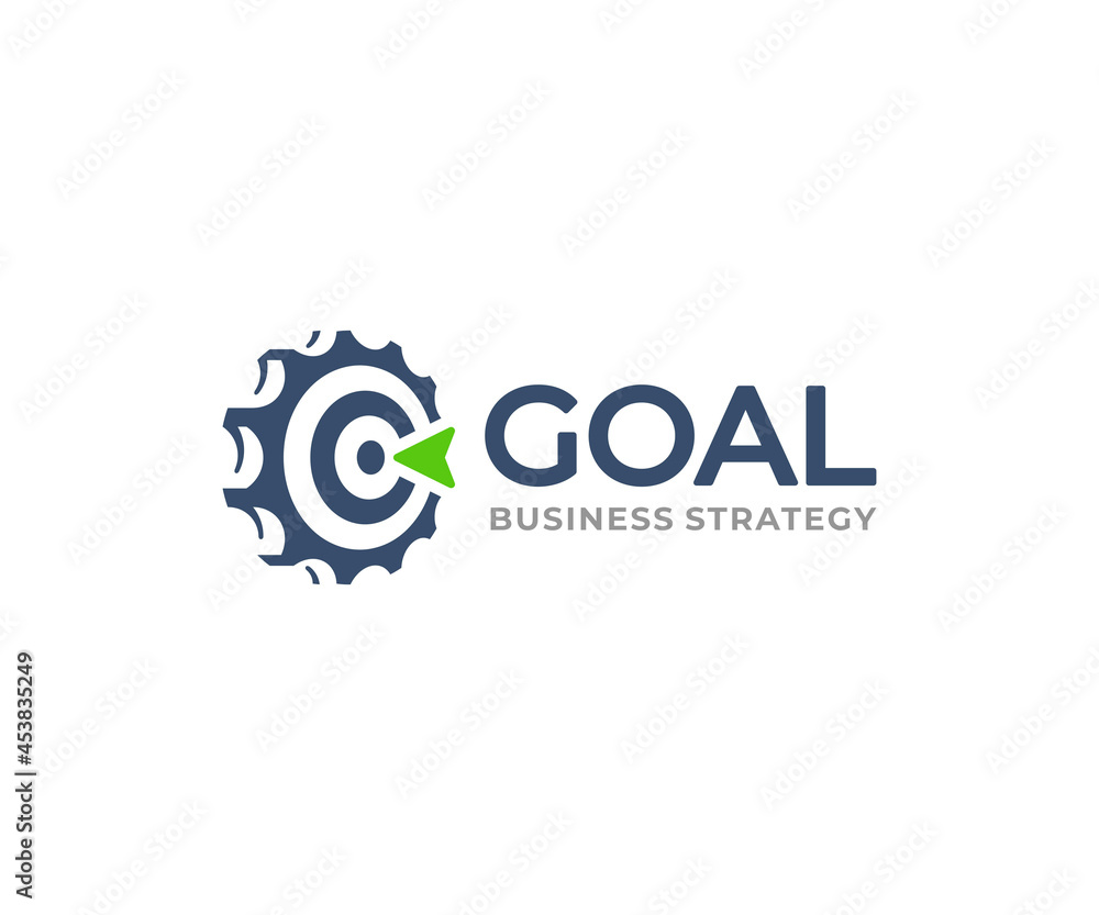 Business strategy logo design. Arrows aim and business success vector ...